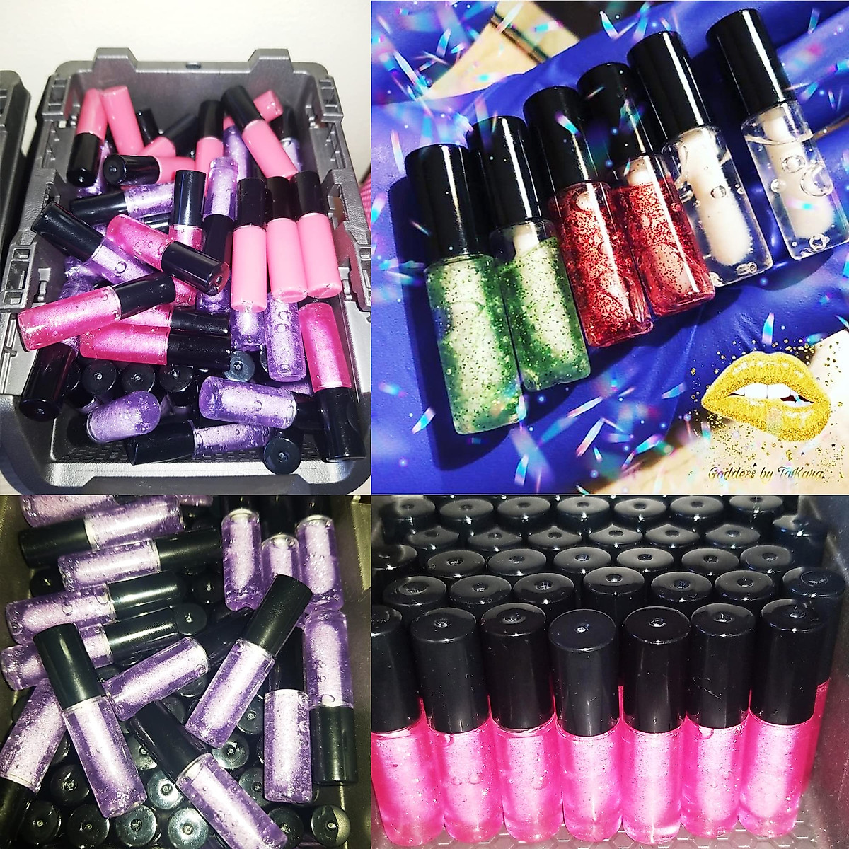 Honbay 10PCS 1.2ml Mini Reusable Clear Empty Lip Gloss Containers Travel Empty Lip Gloss Bottle Tube Vials for Lipstick Samples, Lip Balms