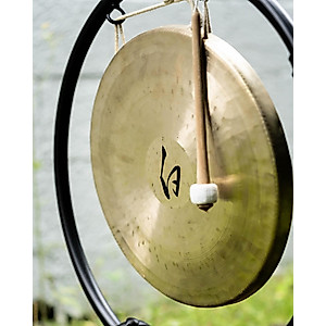 12" White Gong, Handcrafted Bronze Alloy — Includes Beater — For Sound Healing Therapy, Yoga and Meditation, 2-YEAR WARRANTY