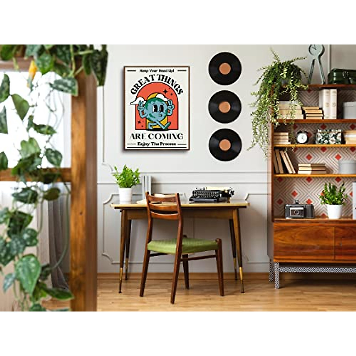 Retro Poster Wall Art Print, Positive Quote Funny Motivational Inspirational That Girl Room Decor Aesthetic For Teen Girls , College Apartment Dorm Bedroom, Cute Trendy Wall Decor, 60s 70s 80s Poster