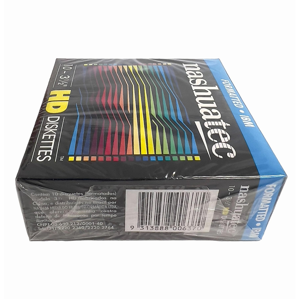 Nashuatec High Density HD 2-Sided 3.5" Diskette Formatted 10 Diskettes Per Pack For Storage Data