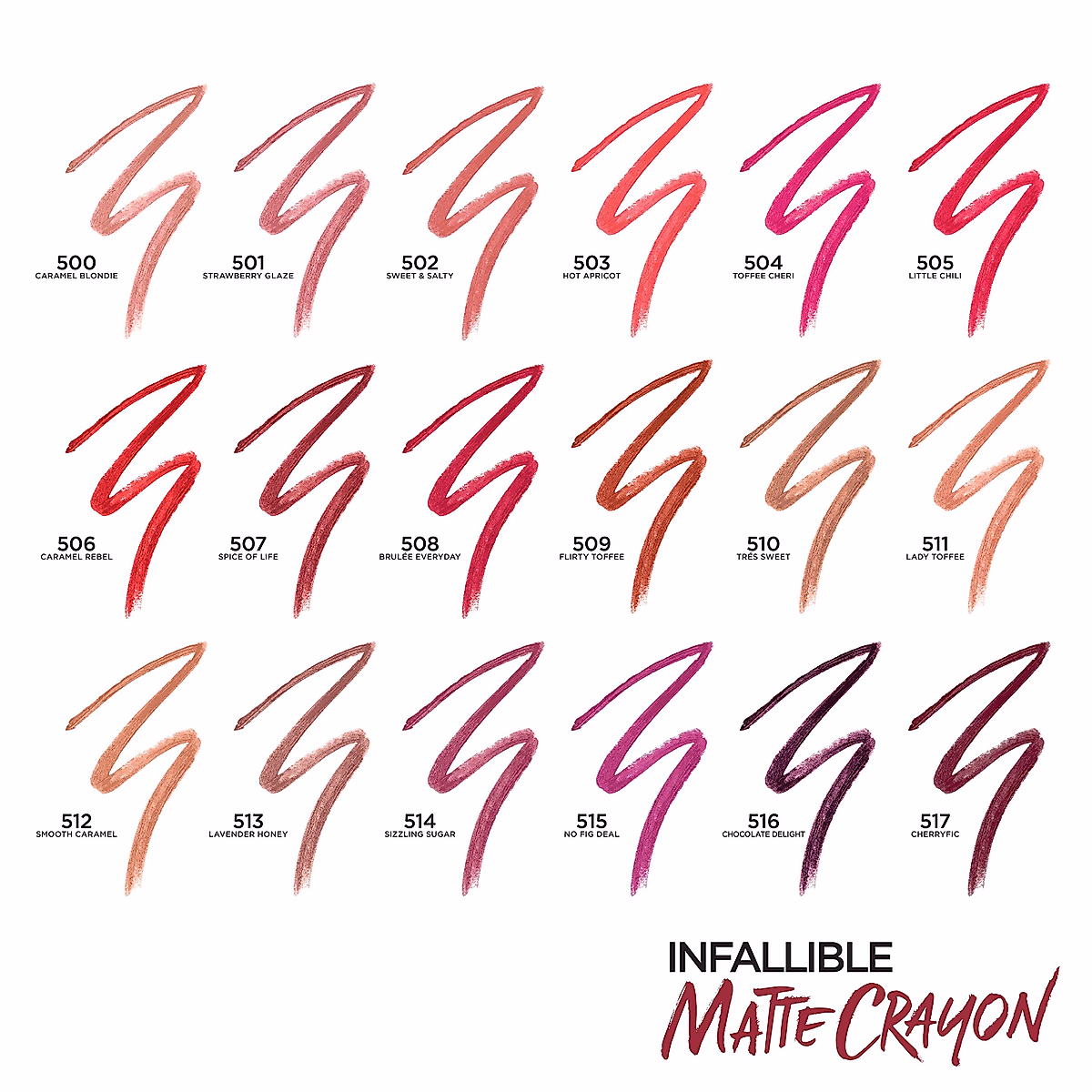 L’Oréal Paris Infallible Matte Lip Crayon, No Blossom Fig Deal (Packaging May Vary)