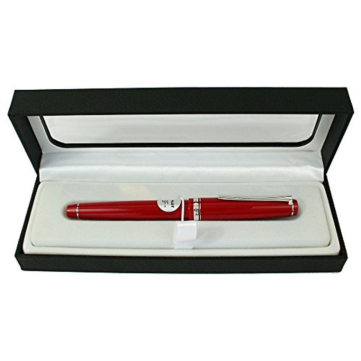 PILOT Falcon Collection Fountain Pen, Red Barrel with Rhodium Accents, Soft Extra Fine Nib, Blue Ink (71620)