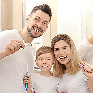 Nuogo 100 Pieces Travel Toothbrushes Folding Tooth Brush Portable Soft Collapsable Toothbrush Bulk for Kids Adult Camping Hiking Travel Supplies, 6 Colors