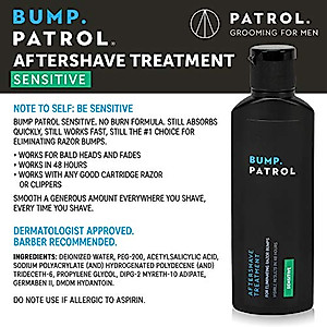 Bump Patrol Sensitive Strength Aftershave Formula - Gentle After Shave Solution Eliminates Razor Bumps and Ingrown Hairs - 2 Ounces