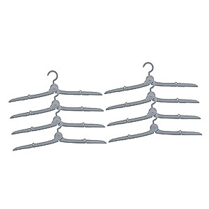 Toddmomy 8 Pcs Folding Hanger Collapsible Drying Rack Black Wardrobe Portable Wardrobe Clothing Hangers Clothes Drying Rack Space Saving Hangers Hanger for Home Travel Clothes Organizer pp
