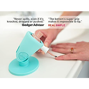 tweexy Hinge Untippable Nail Polish Holder, Fingernail Painting Tools, Anti-Spill Smartgrip Airlock Suction Bottle Stand, Nail Art Pedicure & Manicure Accessories (Zen Green)