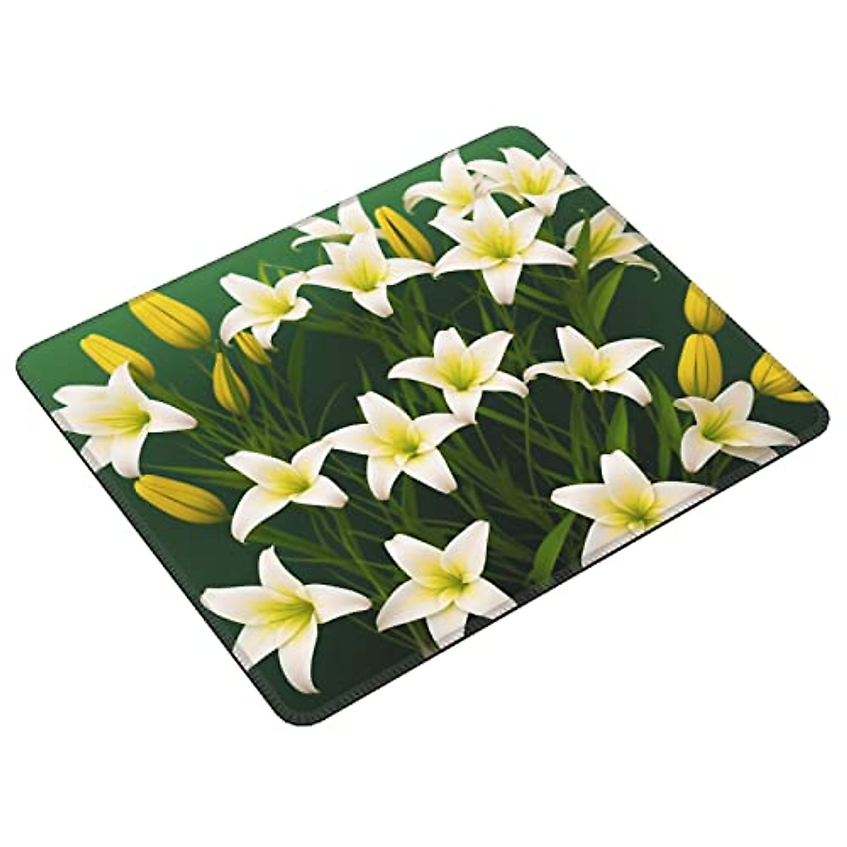 Lily Flower Mouse Pads for Laptop and PC, 10 x 12 inch Mouse Pad for Office and Cute Gaming Pads.