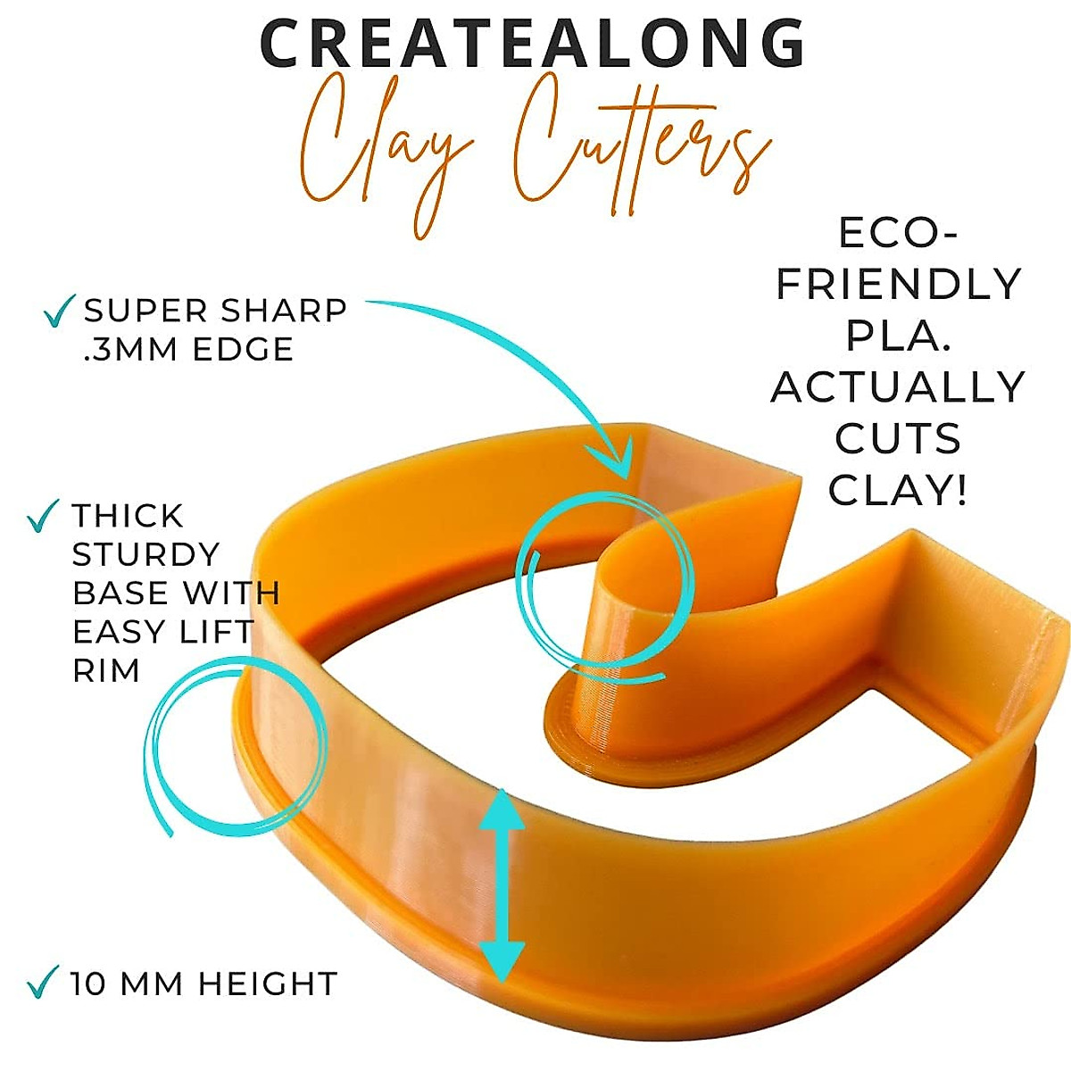 Rounded Possibilities Graduated Collar Jewelry Sized Set of 6 Polymer Clay Cutters and Mixed Media