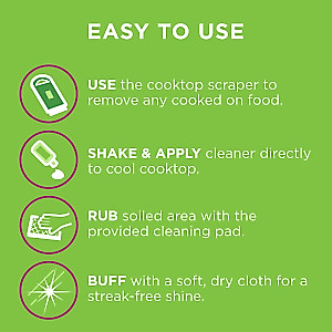 Affresh Cooktop Cleaning Kit, Safe for Glass & Ceramic Cooktops, Includes 5 oz cleaner, 5 pads, 1 scraper