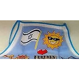 Judaica Place Apron Colorful with Israel Pictures