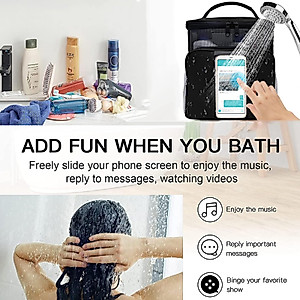 ZJSTRO Portable Shower Caddy,Dorm Room Essentials for guys girls,Hanging Toiletry Bag,College Tote Bag,Mesh Shower Caddy For Dorm,Camping,Gym,Women Men Travel Shower Bag-Black