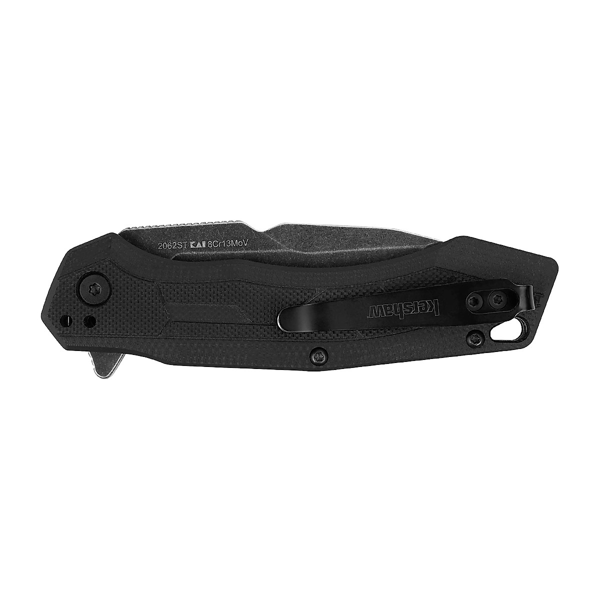 Kershaw Analyst Tanto Pocket Knife, 3.25" 8Cr13MoV Steel Blade, assisted opening, Liner Lock Folder EDC,Black