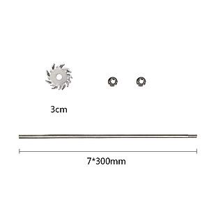 YUCHENGTECH Dispersing Disc Dispersion Impeller Dispersing Machine Blade Paddle Impeller Stainless Steel 3cm Disc with 7X300mm Rod （1.18″disc with 0.27″X11.8″Rod）