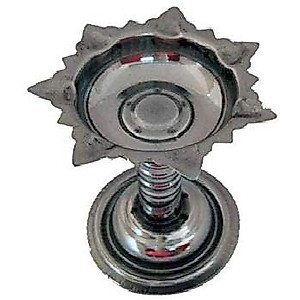 Garden Of Arts Stainless Steel Diyas for Pooja - Deepak for Puja Aarti - Oil Lamp - Pooja Articles Home Decor Item Showpieces - House Warming Decoration Aarti Puja at Hindu Temple Mandir