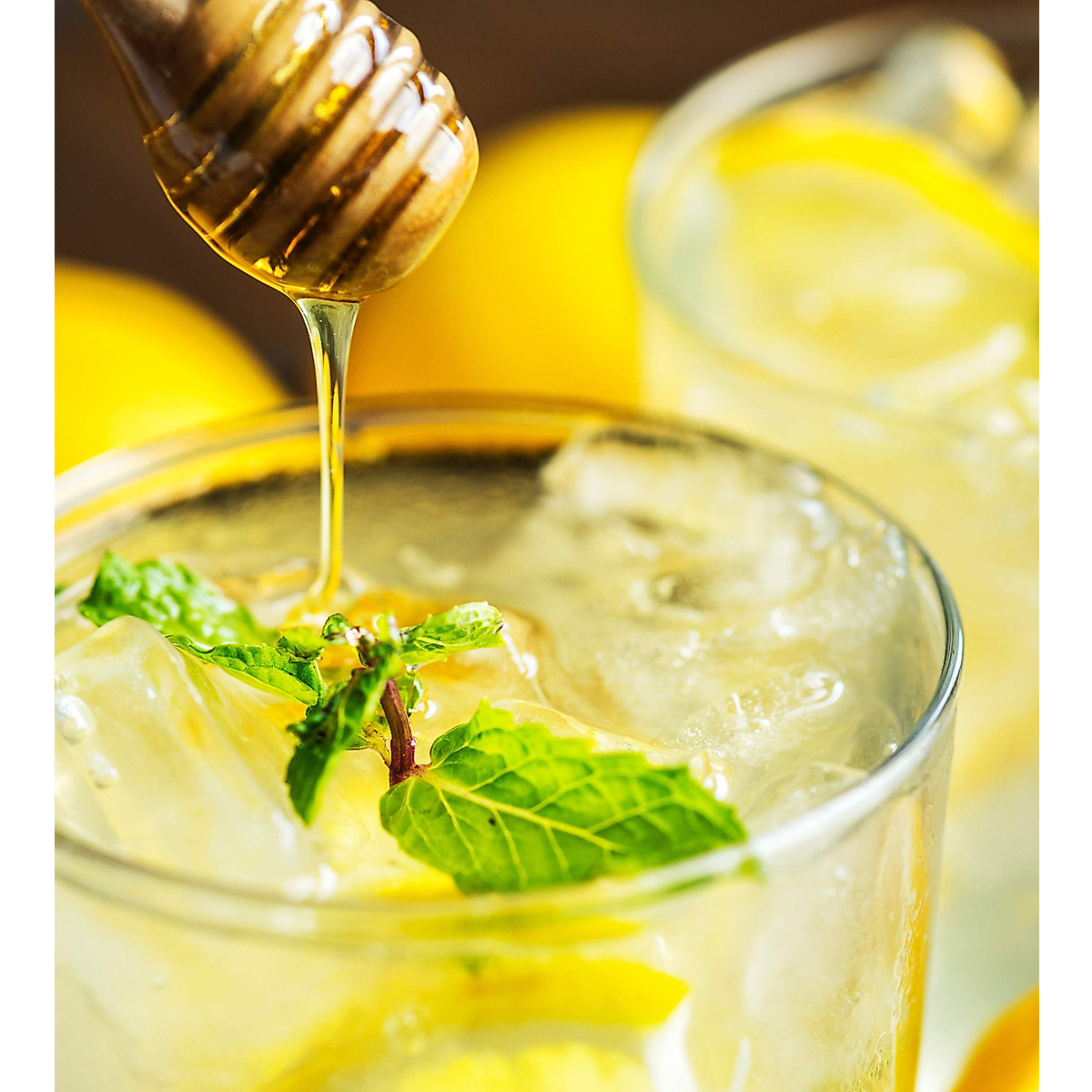 HIC Honey and Syrup Dipper Stick Server, Fine Italian Olive Wood, 6.5-Inches