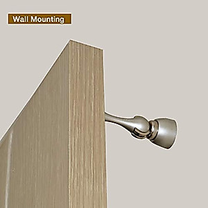 CG PLUS Magnetic Door Stop , Stainless Steel, Magnetic Door Catch, Door Holder, Door Stops, Wall Mounted, Floor Mounted, Door Banging Prevention (Small x 2pack, Satin Nickel)