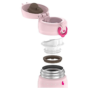 THERMOS 16 Ounce Stainless Steel Direct Drink Bottle, Hearts