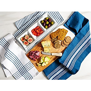 KAF Home Soho Kitchen Dish Towel Set of 10 | 18 x 28 Inch Tea Towels | Soft and Absorbent Mixed Set of Flat Towels (Teal)