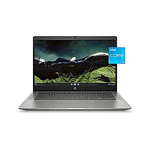 HP Chromebook 14B-NB0010NR 14-inch Touchscreen Laptop, Intel Core i3, 8GB DDR4 RAM, 128GB SSD, Intel UHD Graphics, HDMI, USB-C, MicroSD Reader, WiFi, Google ChromeOS, Mineral Silver (Renewed)