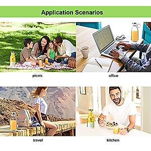 Personal Size Blenders, Portable Blender, USB Blender, Smoothie Mini Blender, 350ml Fresh Juice Blender for Home, Travel, Office, Gym (Pink)