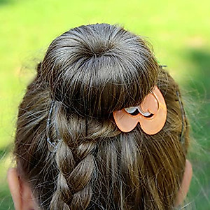 MeetFavorite Hair Bun Shaper Set - 2 Large, 2 Medium, 2 Small Donut Hair Bun Makers, 10 Elastic Bands, Hair Pins (Brown)