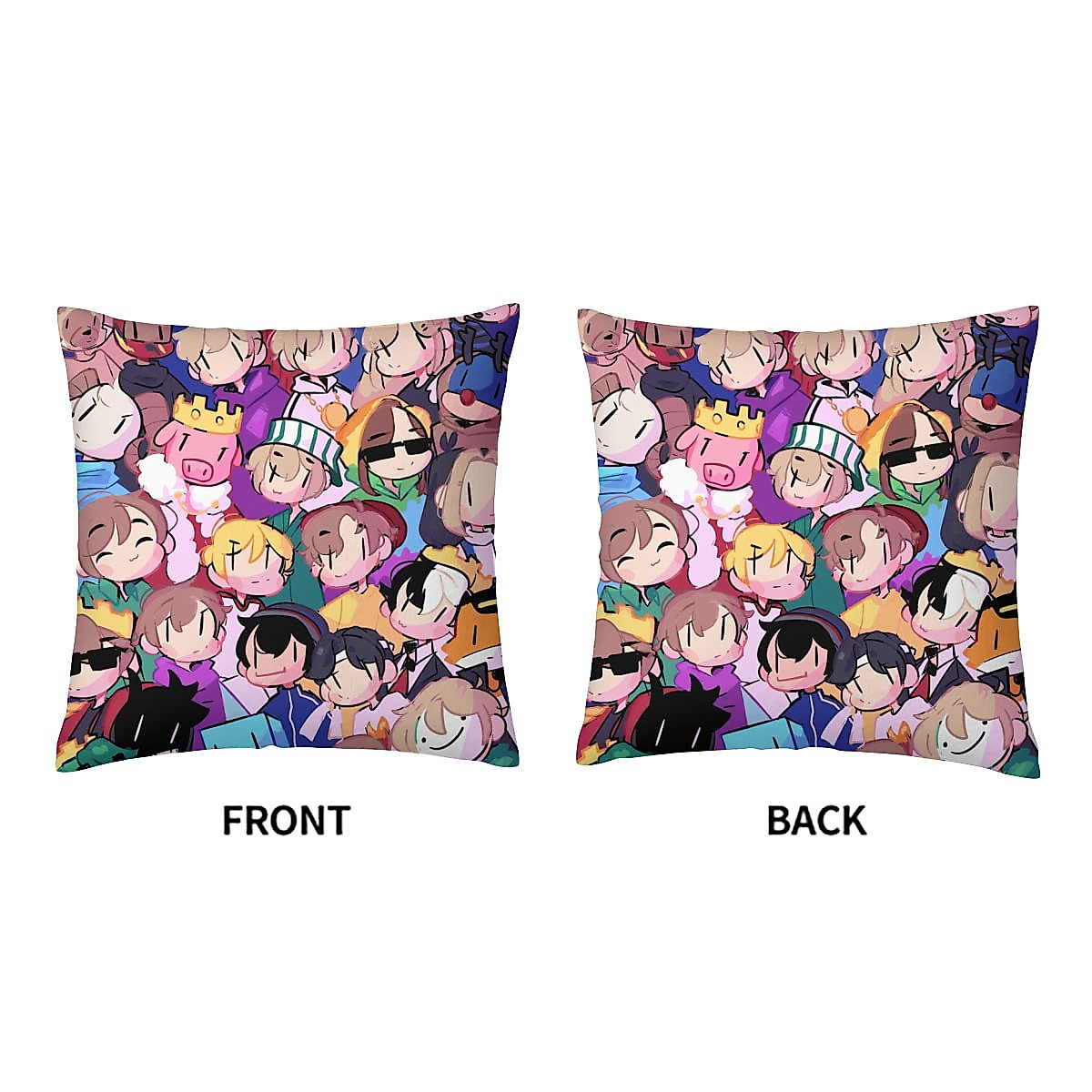 The Dream SMP Velvet Throw Pillow Covers Sofa Pillowcase Car Square Throw Pillowcases Home Decoration Game 18in*18in