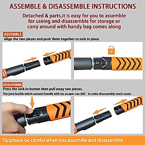 Ice Scraper Snow Brush for Car Snow Scraper Car Snow Removal Equipment Snow Cleaner for Car Squeegee Extendable Long Snow Brush Broom for SUV Truck