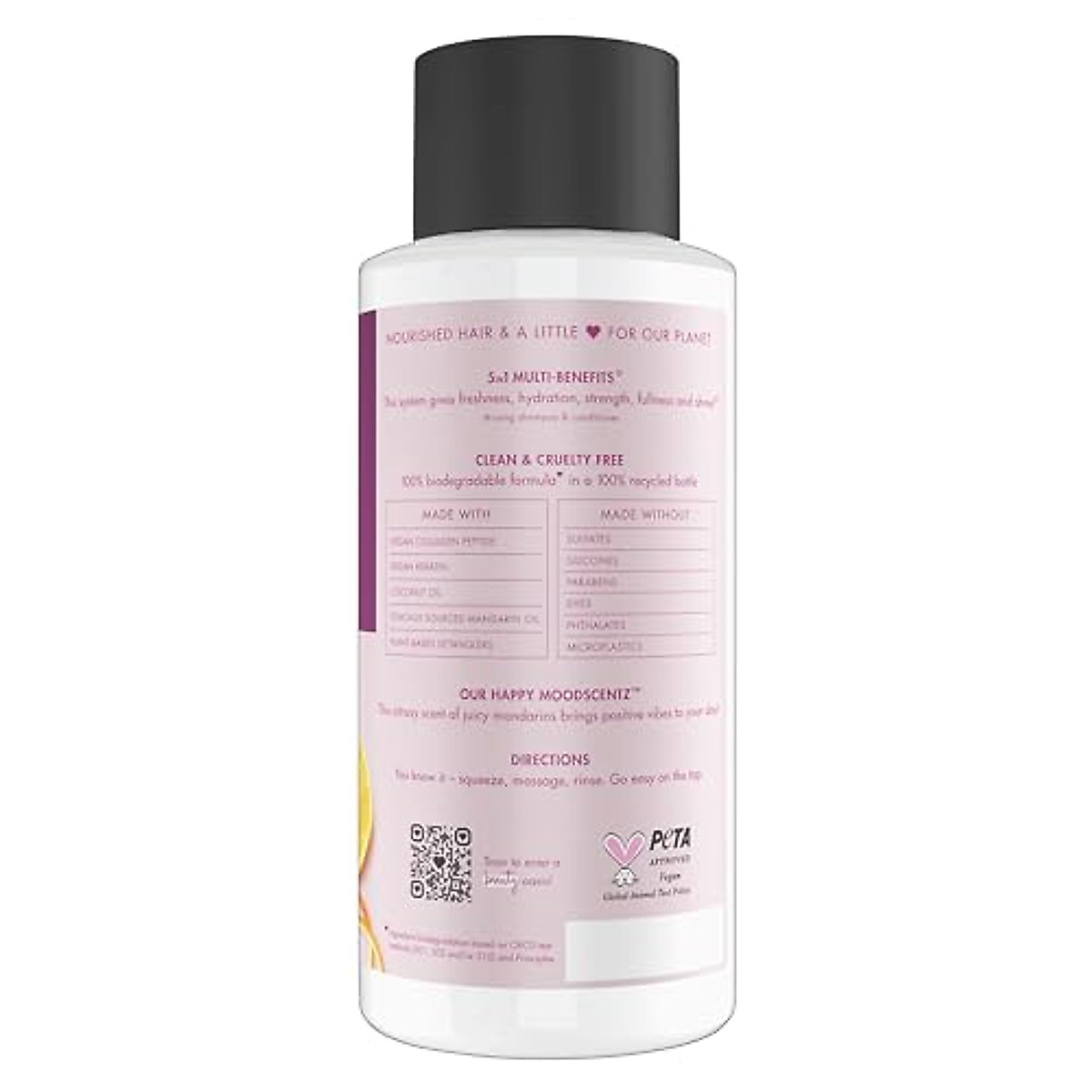 Love Beauty and Planet 5-in-1 Multi-Benefit Conditioner Vegan Keratin Collagen & Sun-Kissed Mandarin, for a Deep Cleanse, Hydration, Strength, Fullness, & Shine, 13.5 fl oz