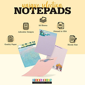 Stonehouse Collection Funny To Do Lists Note Pad Assorted Pack | 4 Funny ToDo List Pads | USA Made