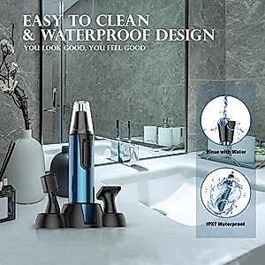 NUMIFUN Nose Hair Trimmer for Men 2023 Upgrade Rechargeable Ear and Nose Trimmer IPX7 Waterproof Dual Edge Professional Painless Eyebrow Facial Ear Hair Trimmer Clipper