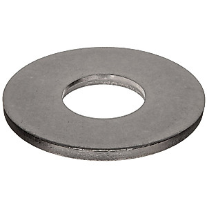 Small Parts Steel Flat Washer, Plain Finish, ASTM F436 Type 1, 7/8" Screw Size, 15/16" ID, 1-3/4" OD, 0.135" Thick (Pack of 25)