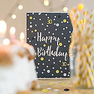 120 Pieces Number 30 Glitter Table Confetti for Her 30th Birthday Anniversary Party Supplies Table Decoration