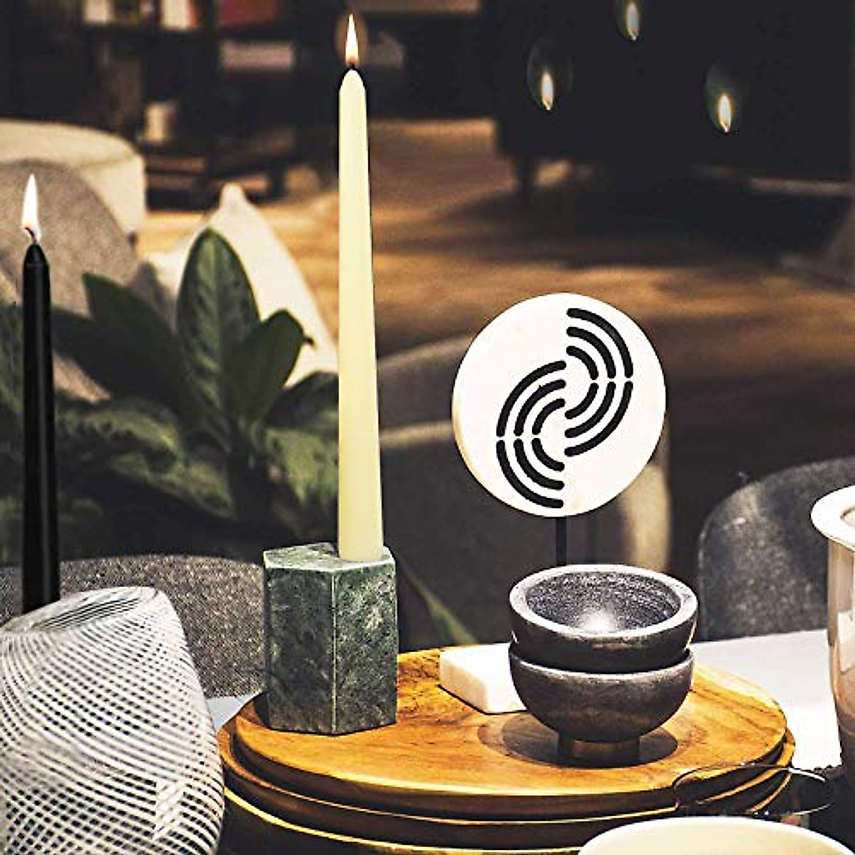 Organic CocoSoy Candles, Pack of 12 Purple Tapered Candles 10 inch Tall Coconut Soy Wax Tapers, Long Stem Dripless Smokeless Dinner Taper Candles for Home Decoration, Wedding, Parties, Ceremonies