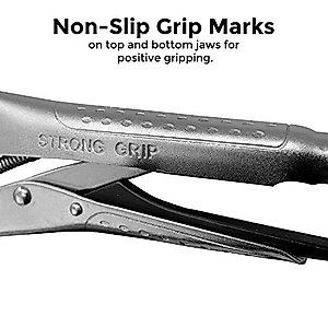 Locking Chain Pliers, Removable 48″ Chain, Holds Up To 14" Diameter Pipes, Unique Easy Open Crank Handle, Quick Release Trigger, PFC1048, Strong Hand Tools