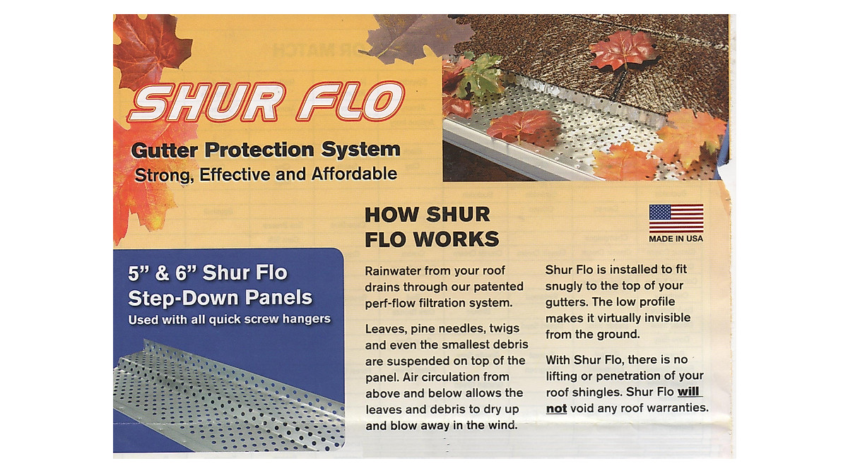 Shur Flo 200ft X Leaf Guard for 5" K-Style Gutters - White Aluminum
