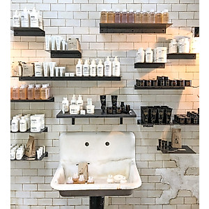 DIY CARTEL Made in USA Linear Floating Shelf - Forged Raw Steel - Industrial Heavy Duty Metal Wall Mounted Modern Rustic Farmhouse Designed Shelf (12-inch X 8-inch)