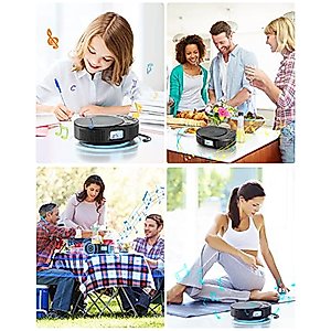 CD Player Portable, FELEMAN Upgraded 2 in 1 Portable CD Player & Bluetooth Speaker, Rechargeable Boombox CD Player for Car/Home with Remote Control, FM Radio, Support AUX/USB, Headphone Jack