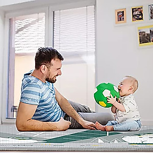 Anayima 71" X 79" X 0.4" Baby Play Mat for Floor Extra Large Foam Play Mat for Baby Foldable Reversable Waterproof Gym Activity Crawling Mat for Babies Toddlers Kids Indoor Outdoor Use