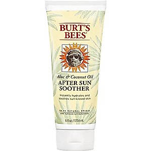 Burt's Bees Lotion, Hydrating Aloe & Coconut Oil Sun Burn Relief, Natural After Sun Soother, 6 Ounce (Packaging May Vary)