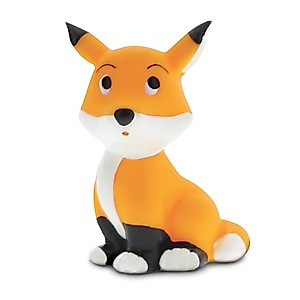 DolliBu Fox Bath Buddy Squirter - Floating Orange Fox Rubber Bath Toy, Fun Water Squirting Bathtime Play For Toddlers, Cute and Soft Wild Life Animal Toy For The Bathtub, Beach & Pool for Girls & Boys