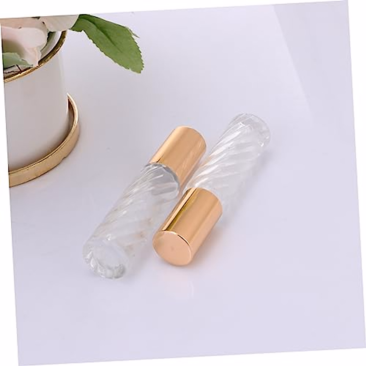 FOMIYES Perfum 10pcs Mini Lip Gloss Roller Bottle Makeup Bottle e Travel Bottles Roll-on Bottles Rolling Balls Essential Oil Essential Oil Bottle Make up Rolling Ball Bulk Essential Oils