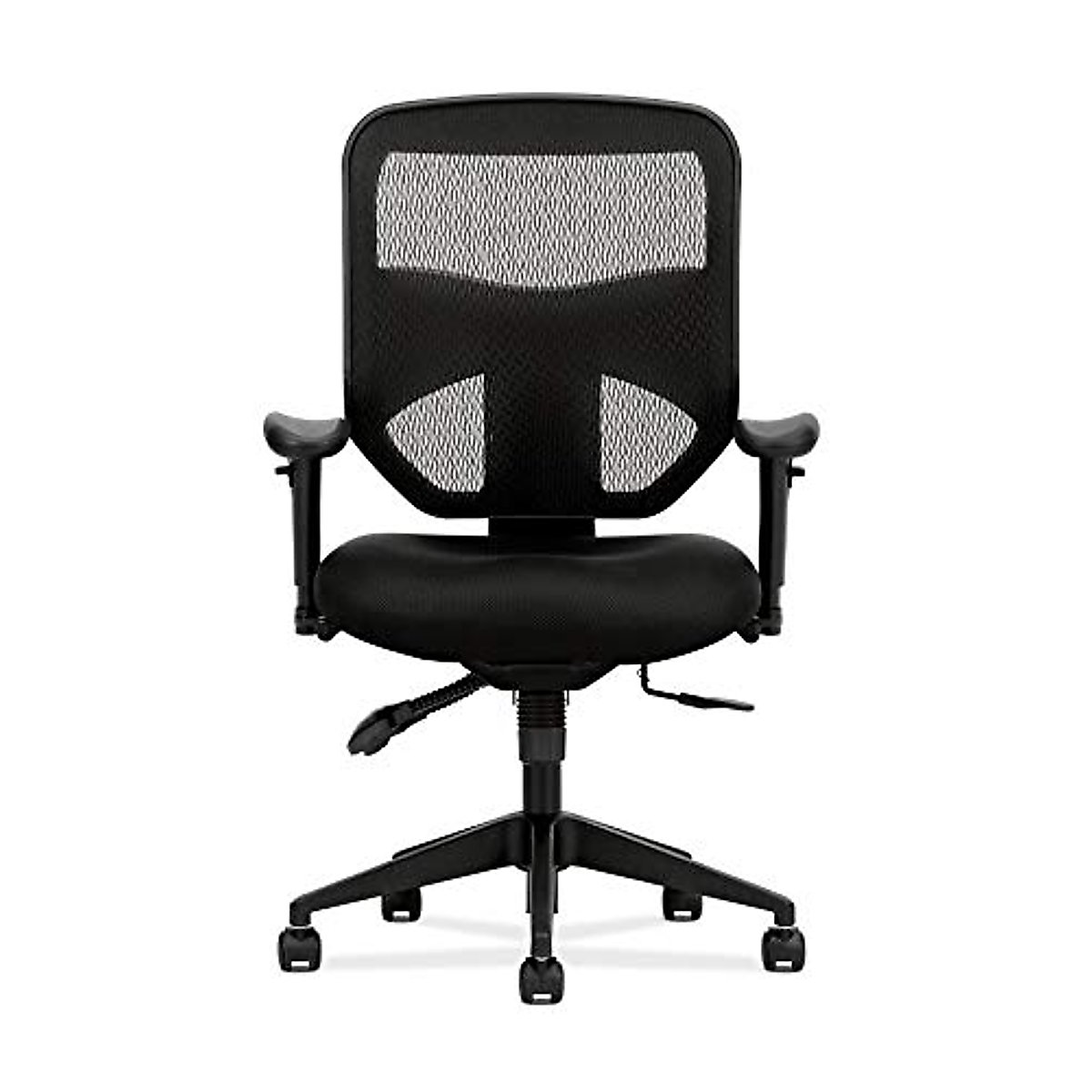 HON Prominent Mesh High-Back Task Chair, with Seat Glide and Height-and Width-Adjustable Arms, Asynchronous Control, Black