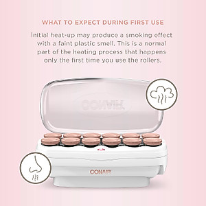 Conair Ceramic 1 1/2-inch Hot Rollers, Super Clips Included, Create Big Bouncy Curls