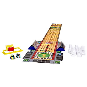 Little Tikes, My First Cars, Crazy Fast 3-in-1 Rollin’ Bowlin’ Racin’ Playset with 2 Exclusive Pullback Toy Car Vehicles, Goes up to 50ft!