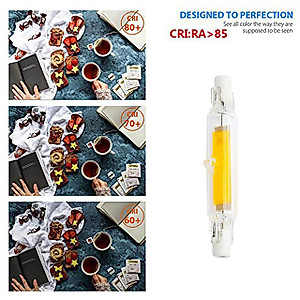 Yecherate 78mm 5W R7S LED Bulb (3 Pack) 50W Halogen Equivalent 78mm J-Type 5W 120V R7S Base 6000K Cool White J Type T3 78mm Double Ended Flood Light Bulbs 360°Beam Angle Landscape Lights