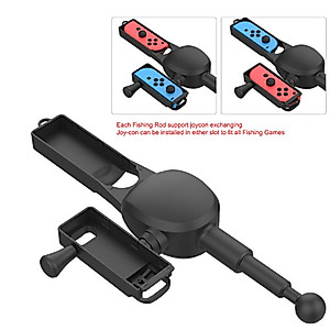 Rotary Fishing Rod Fishing Game Accessories Game Handle Grip Cover for NS Switch for Joy-Con Console Controller
