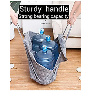 N / D Large-Capacity Storage Bag with Zipper and Handle, odorless, Waterproof, Moisture-Proof, Carrying Bag, Bed Storage Bag, Blanket, Clothes, Quilt, Pillow, Mobile Bag. (75L 50L) (2 Pieces Gray)