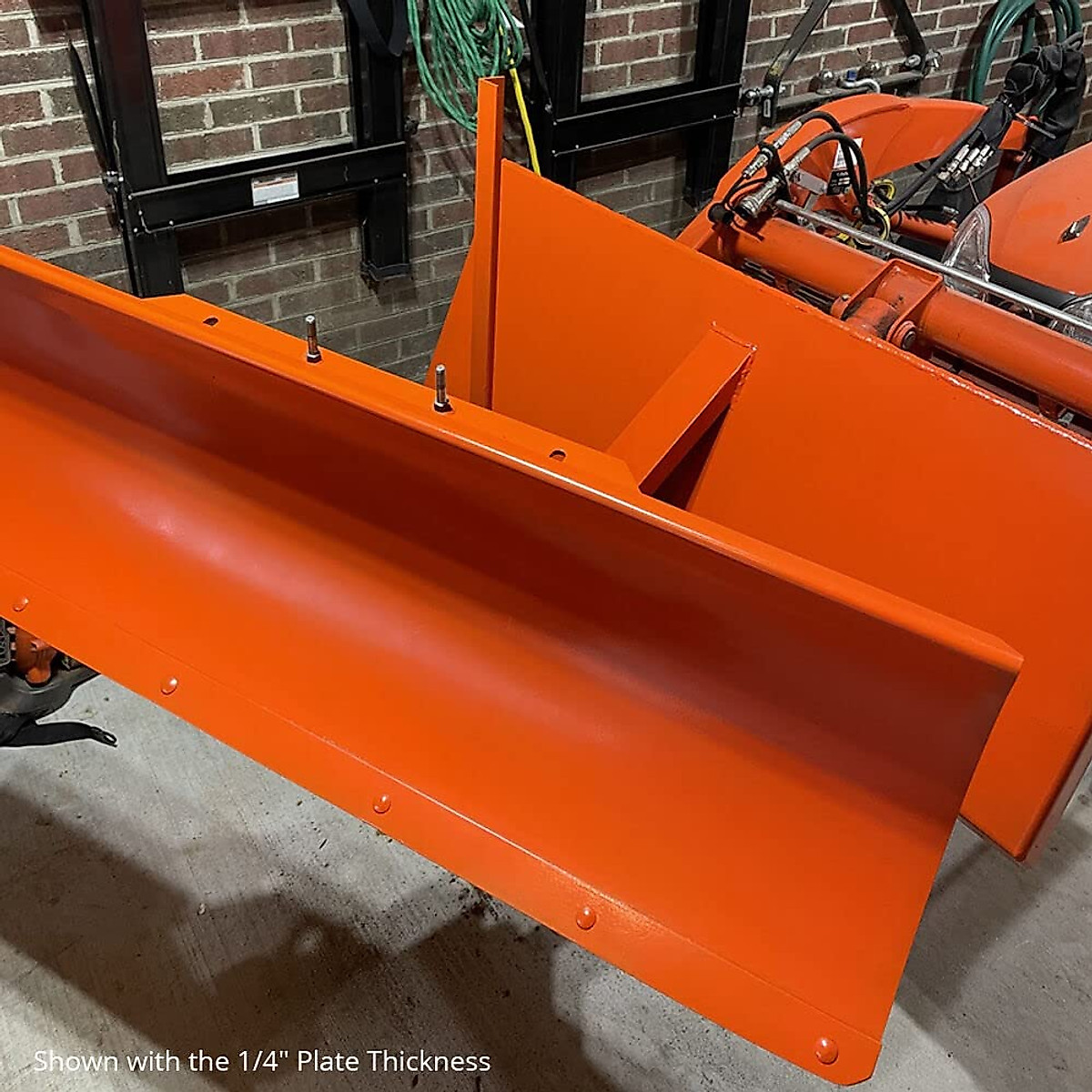 Titan Attachments 3/8in Universal Quick Tach Mount Plate, Thick Plate Attachment, Fits Kubota and Bobcat Skid Steers and Tractors