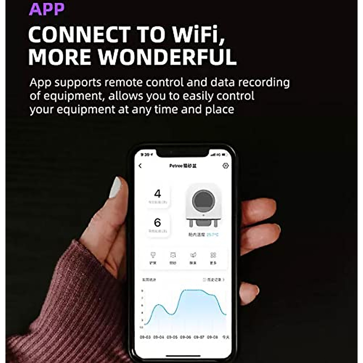 Self Cleaning Cat Litter Box, Smart Cat Toilet, No Scooping Automatic Cat Litter Box, APP Remote Control WiFi Bluetooth, Smart Home App with Voice Control, Suitable for Multiple Cat