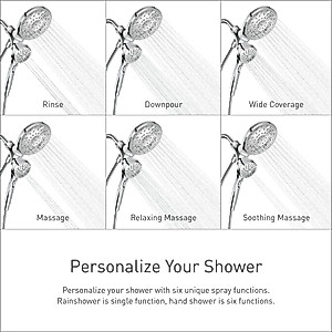 Moen Engage Magnetix Spot Resist Brushed Nickel Multi-Function Handshower and Rainshower Combo Featuring Magnetic Docking System, Shower Head with Handheld Spray, 26009SRN